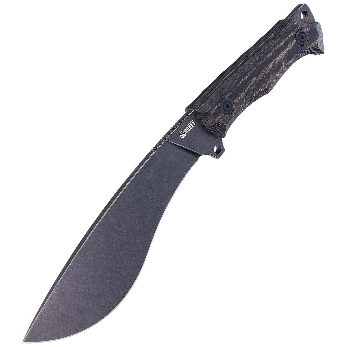 Kubey Knife Destroyer Kukri, Black Micarta, Dark Stonewashed (KU241D ...